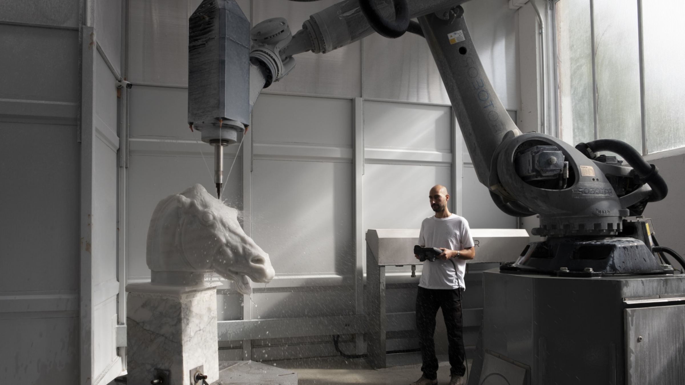 Robotic Sculpture Change Marble Carving Art - Inside Telecom